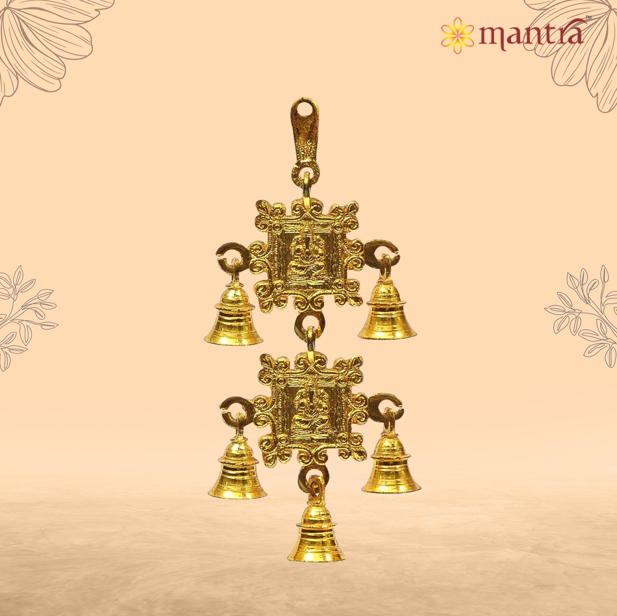 Ganesha Two Step Bell 10.4" – mantra gold coatings