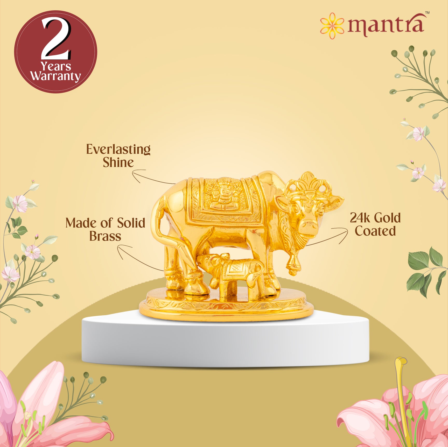 Handcrafted home decor items – mantra gold coatings